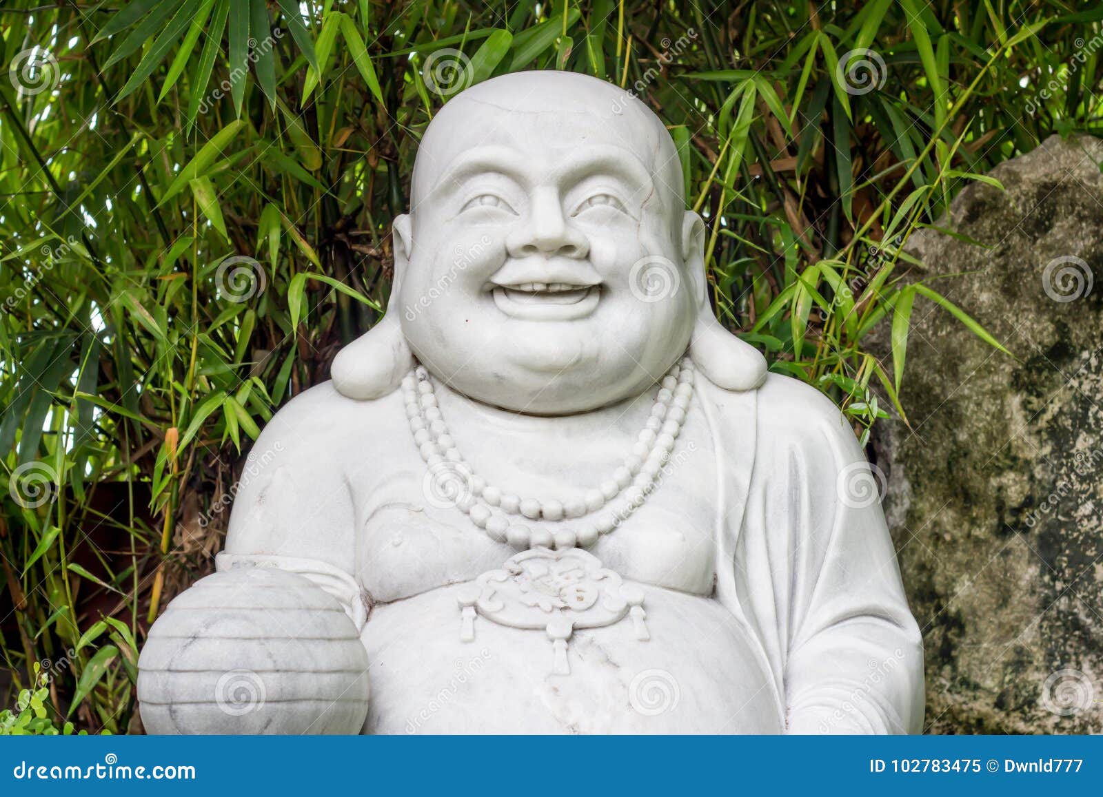 Smiling fat buddha stock image. Image of buddhism, buddhist - 102783475