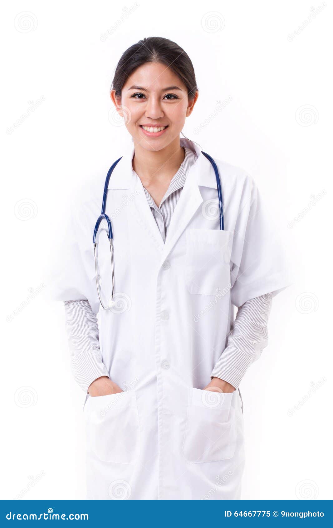 Smiling, Happy Female Doctor Stock Image - Image of care, beautiful ...