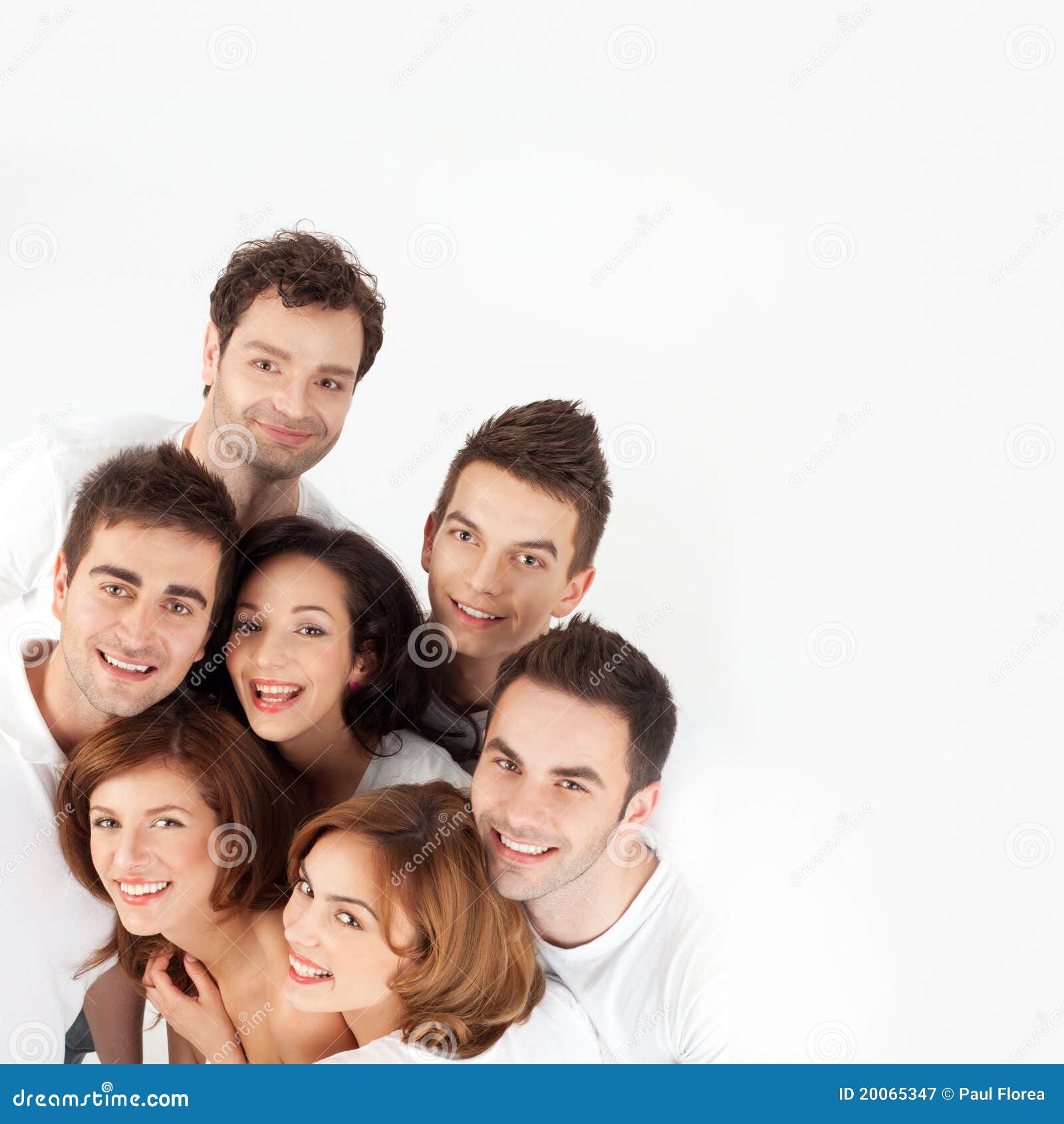 Smiling happy friends stock image. Image of advertise - 20065347