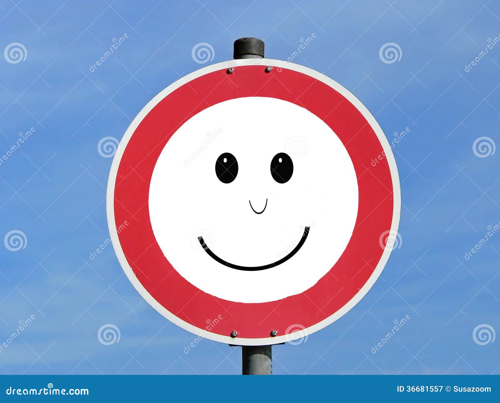Smiling happy traffic sign stock image. Image of funny - 36681557