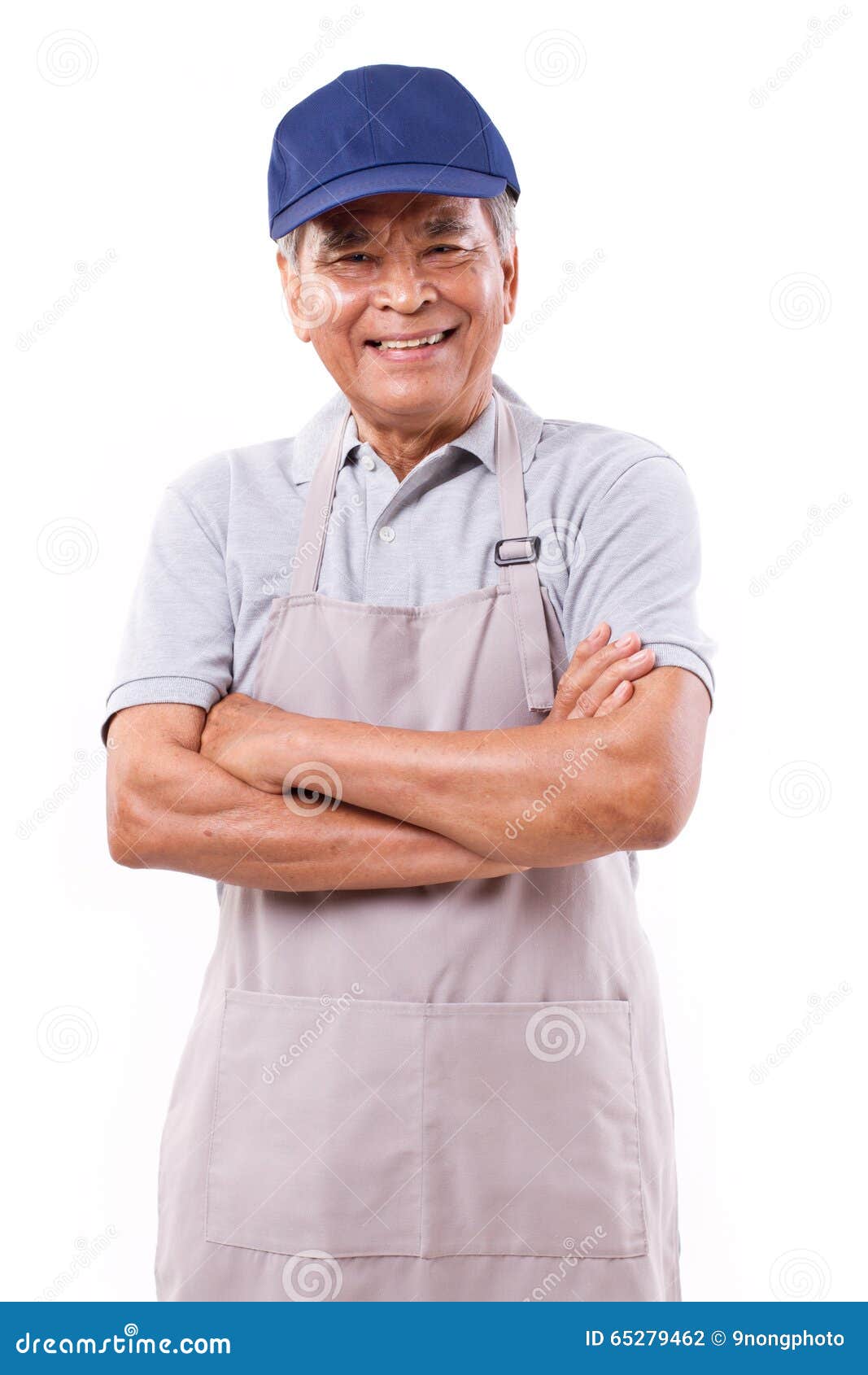 Smiling happy worker stock photo. Image of positive, attendant - 65279462
