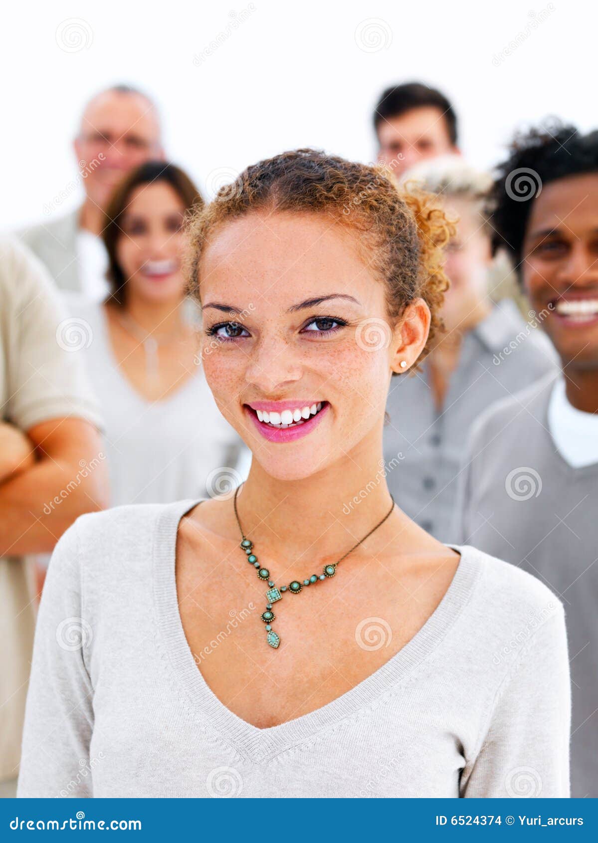 Smiling Happy Young Business People Stock Photo - Image of looking ...