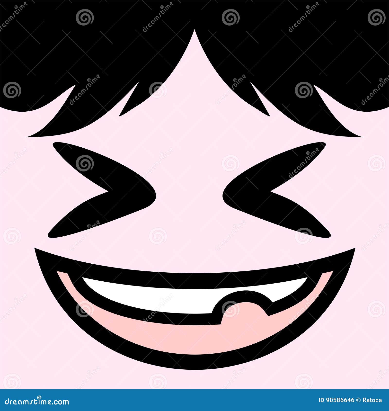 Smiling head stock vector. Illustration of icon, emoji - 90586646