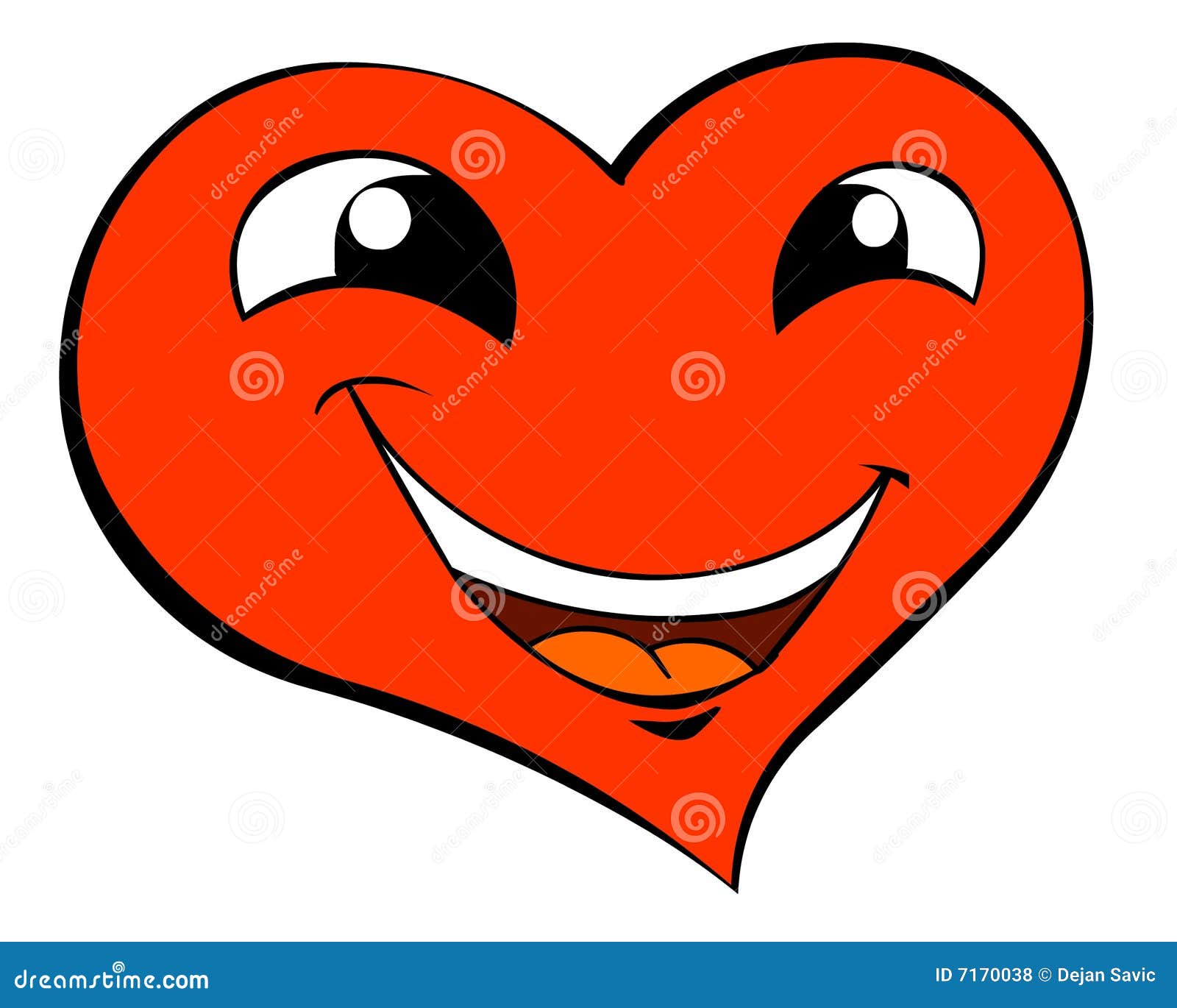 Smiling heart stock illustration. Illustration of white - 7170038