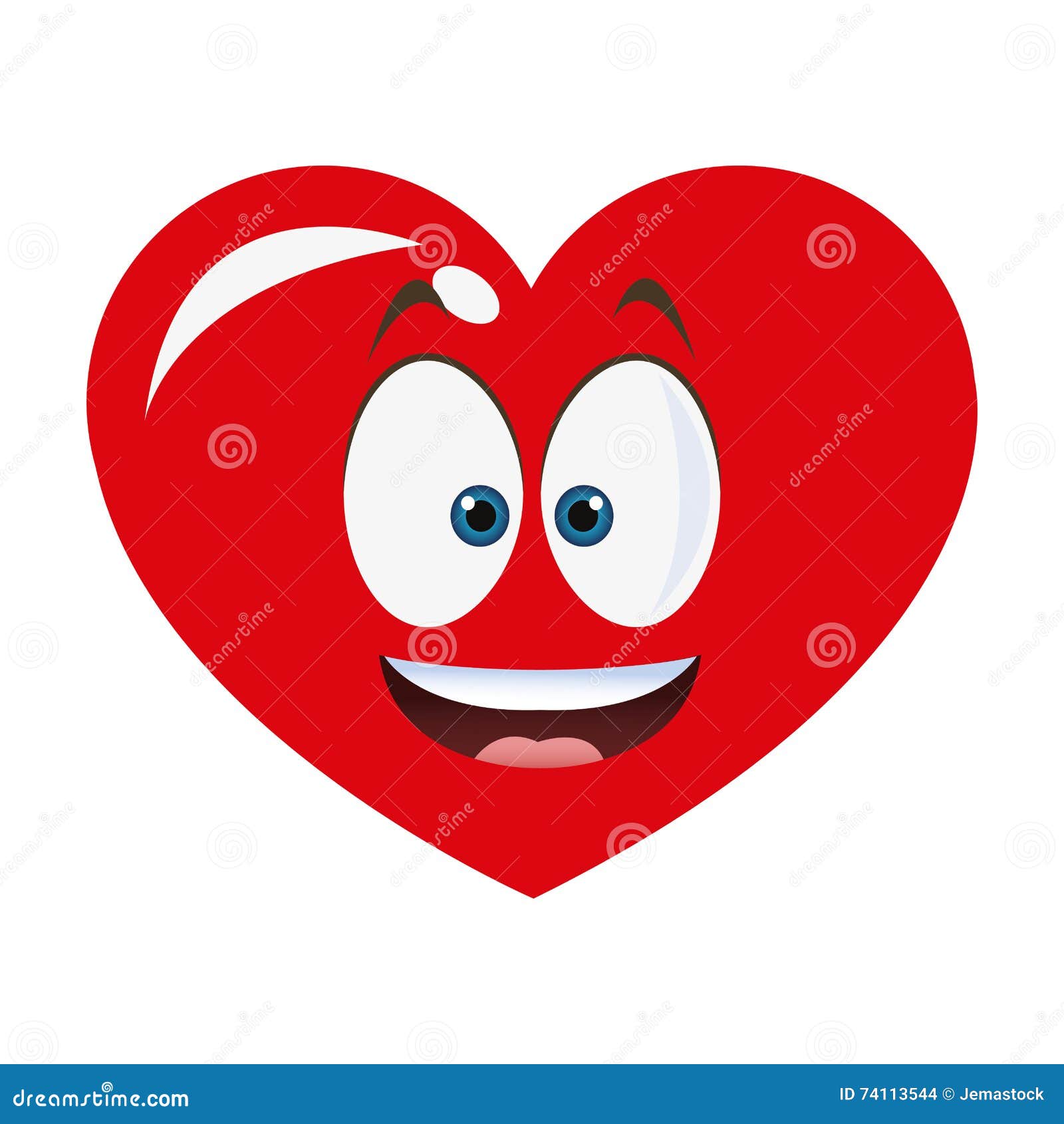 Smiling heart cartoon icon stock illustration. Illustration of person ...