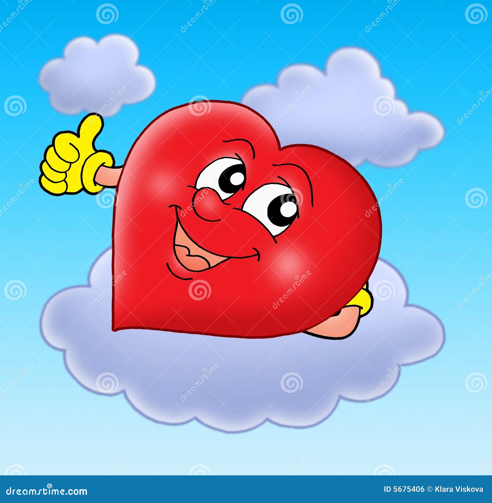 Smiling Heart In Space Made From Shining Stars And Clouds With A ...