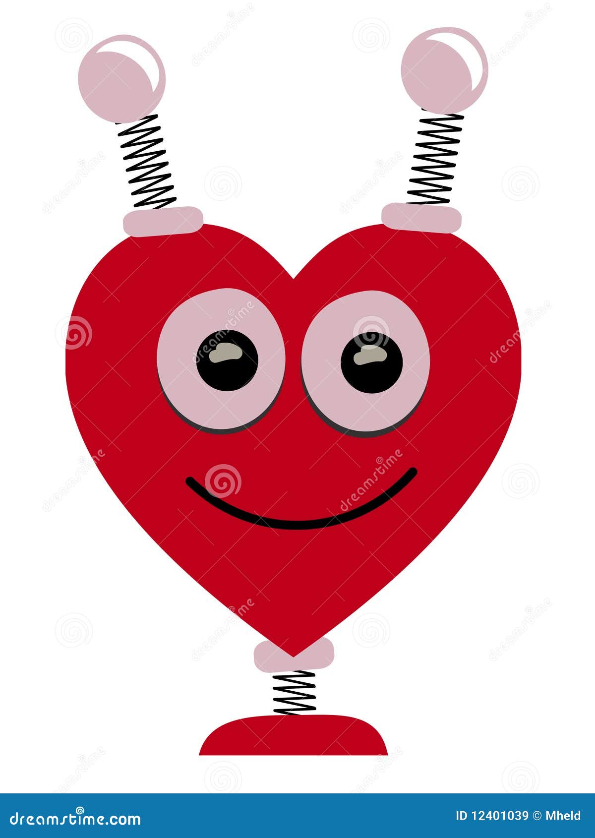 Smiling Heart Shaped Robot Head Vector Cartoon Stock Vector ...