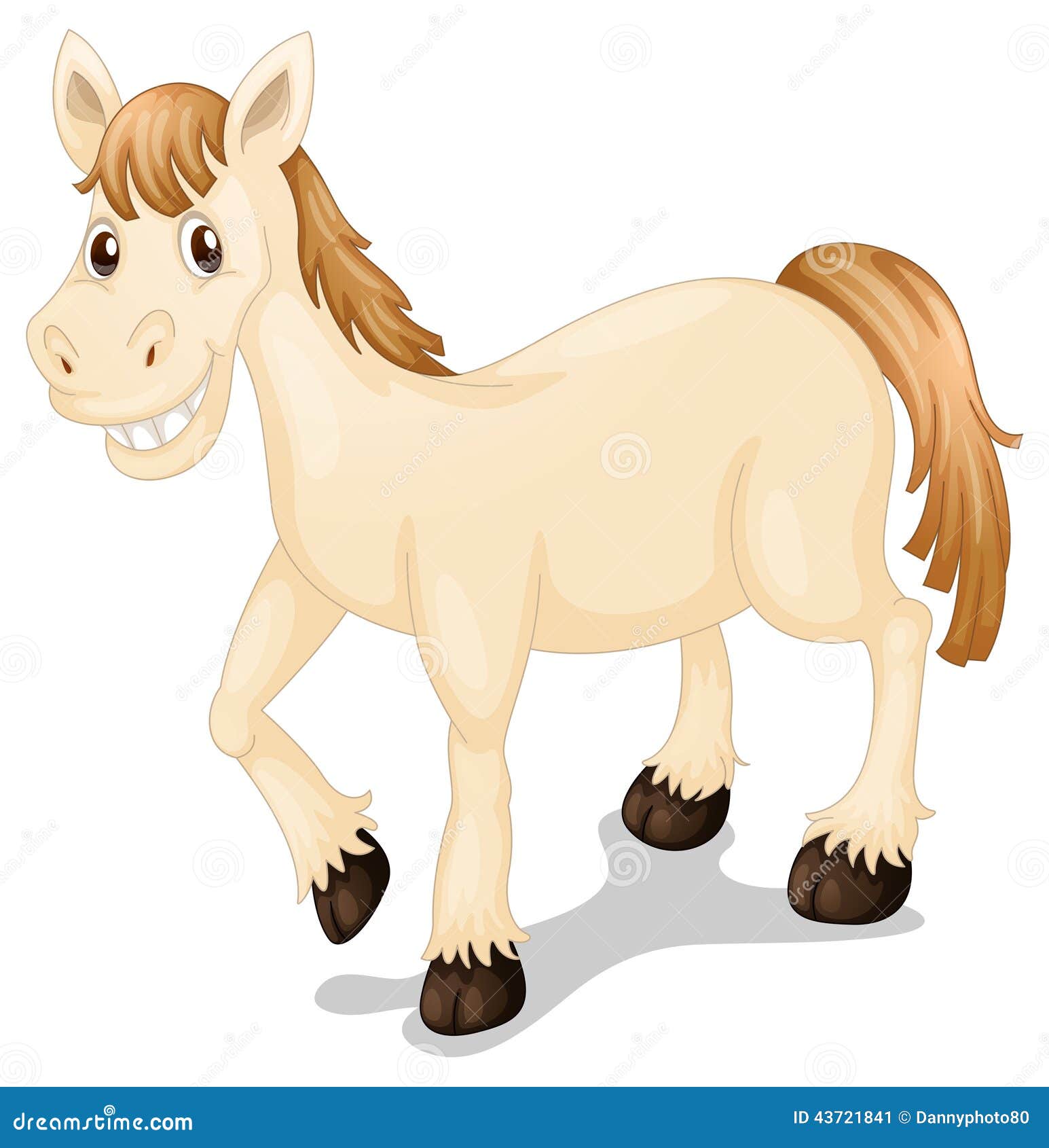 A smiling horse stock vector. Illustration of ears, front - 43721841