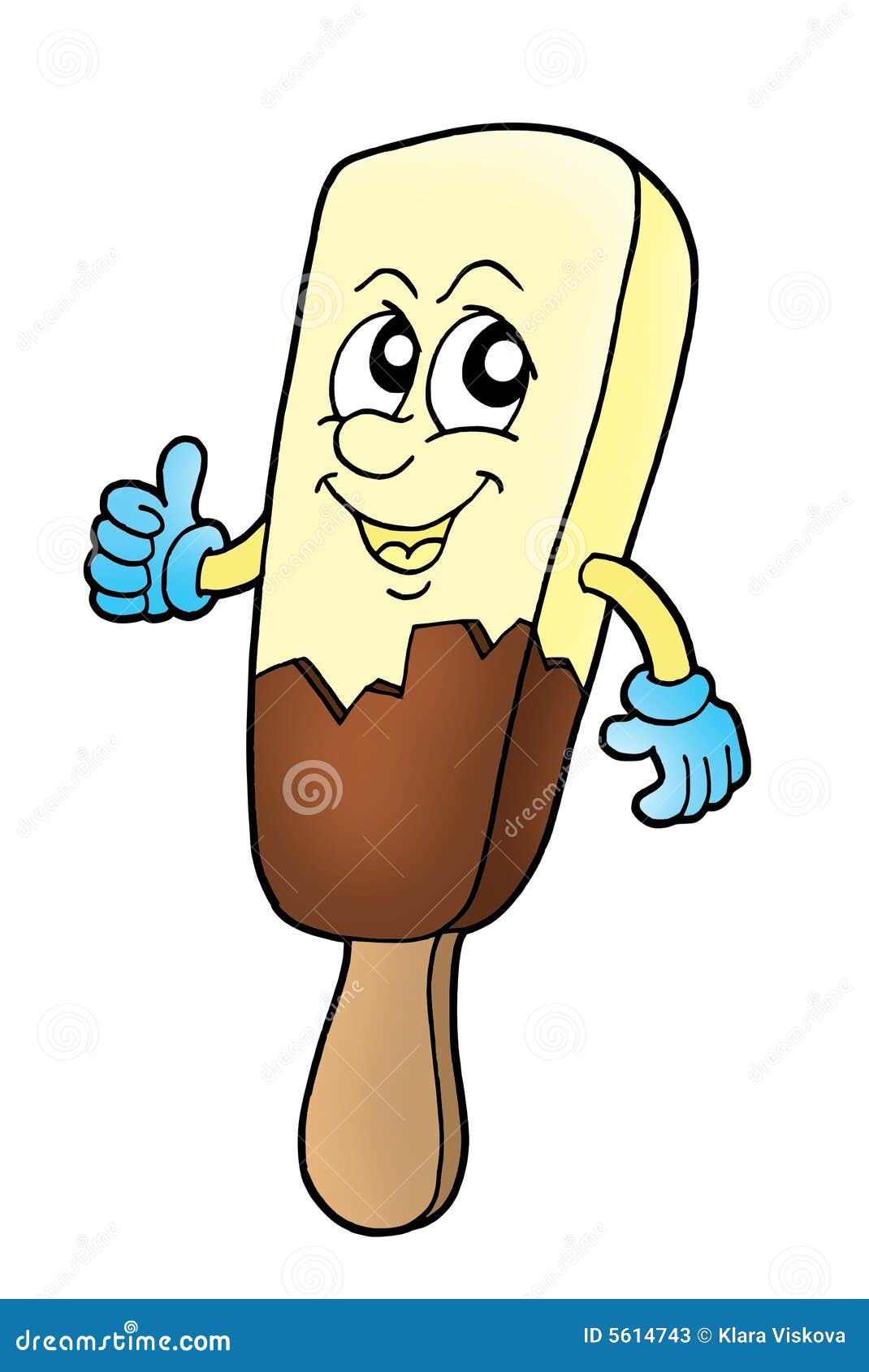 Smiling Ice-cream Vector Graphic. Illustration Of Ice-cream Cone With ...