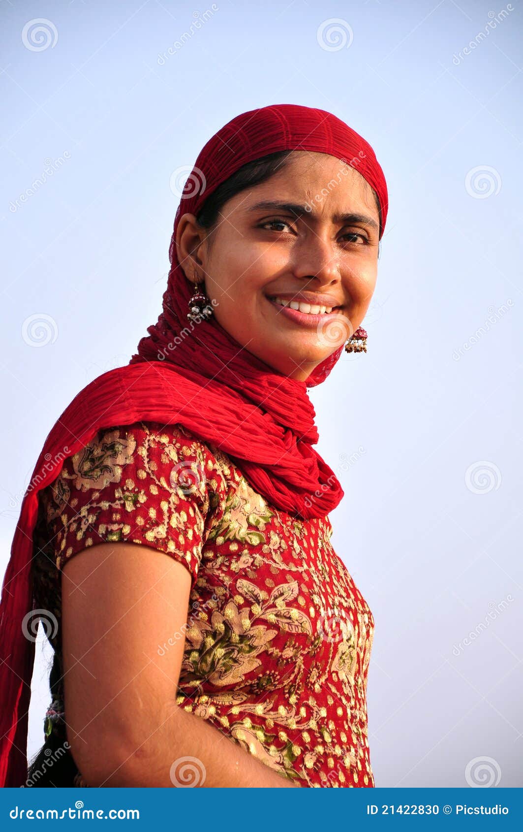 Smiling indian girl stock photo. Image of dress, human - 21422830