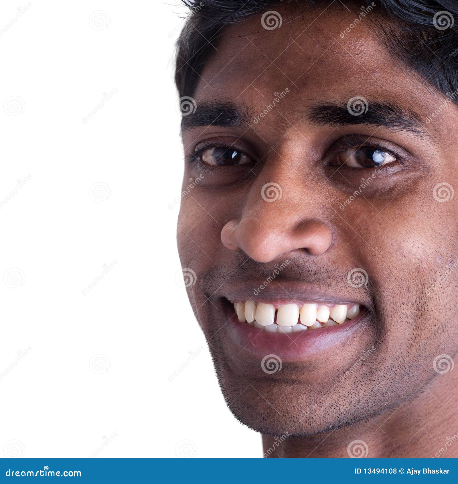 Smiling Indian man stock photo. Image of portrait, diversity - 13494108
