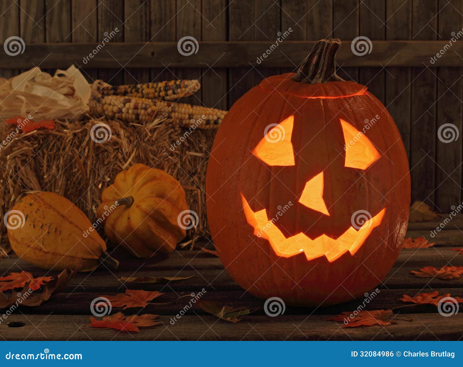Smiling Jack-O-Lantern stock photo. Image of decoration - 32084986