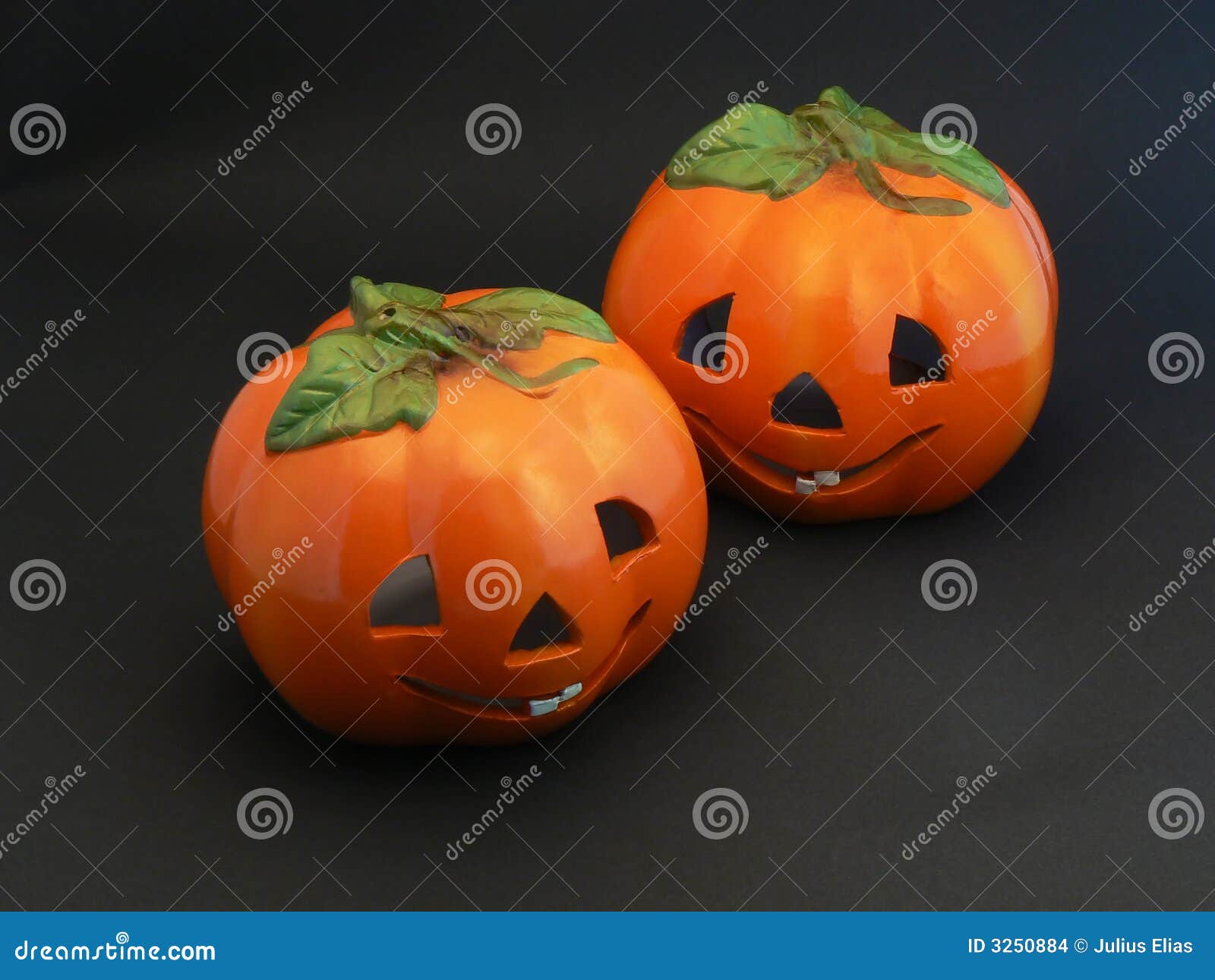 Smiling Jack O Lanterns stock photo. Image of craft, jack - 3250884