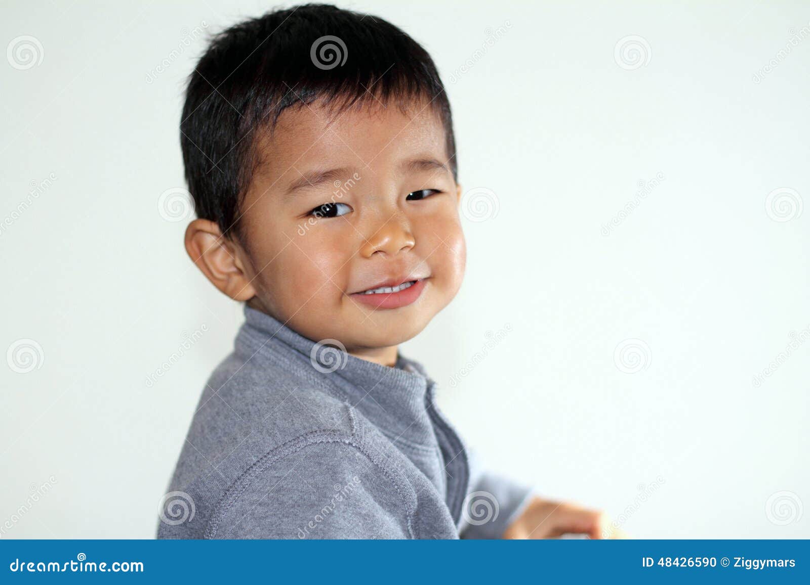 Smiling Japanese boy stock photo. Image of young, space - 48426590
