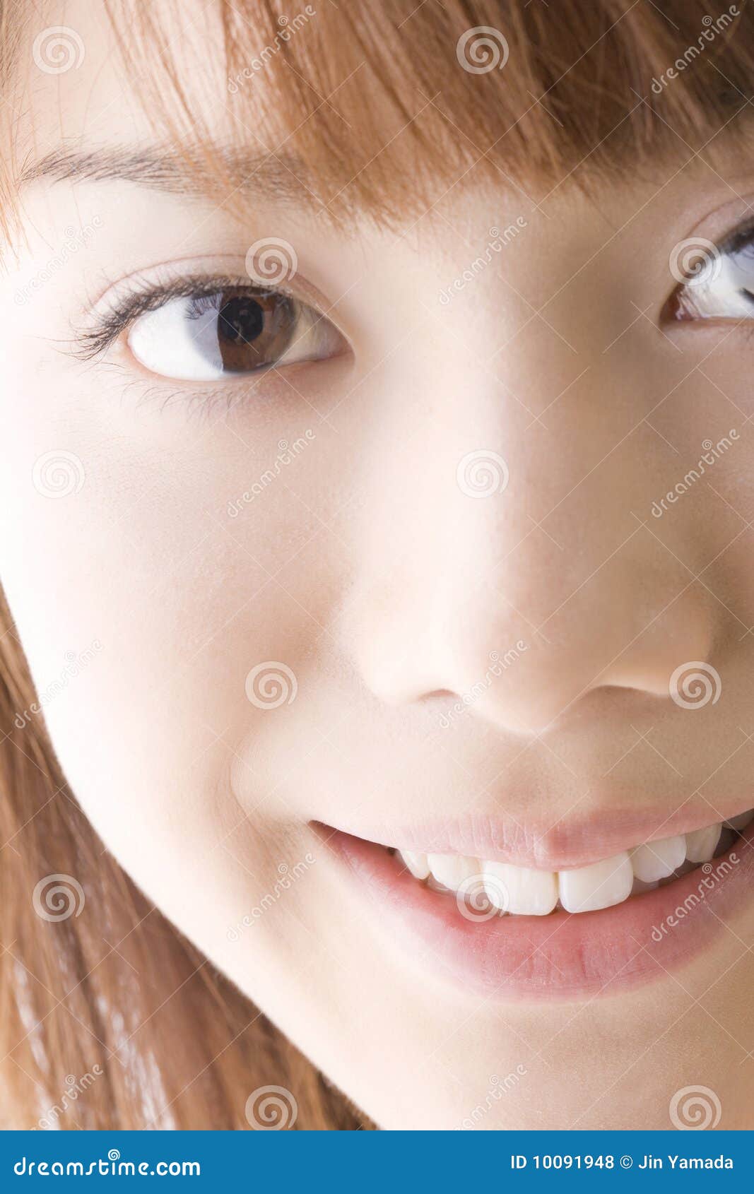 Smiling Japanese woman stock photo. Image of model, lifestyle - 10091948