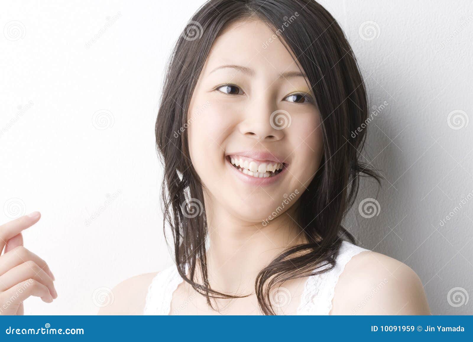 Smiling Japanese woman stock image. Image of teenager - 10091959