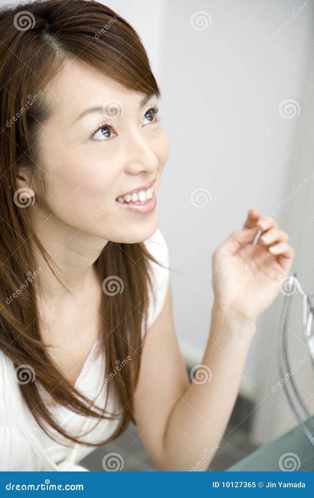Smiling Japanese woman stock image. Image of happy, oriental - 10127365