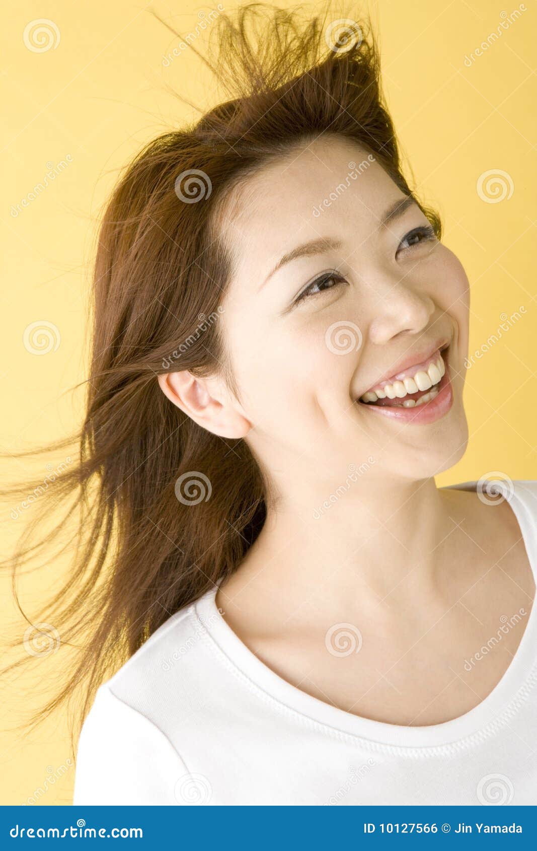 Smiling Japanese woman stock photo. Image of person, freshness - 10127566