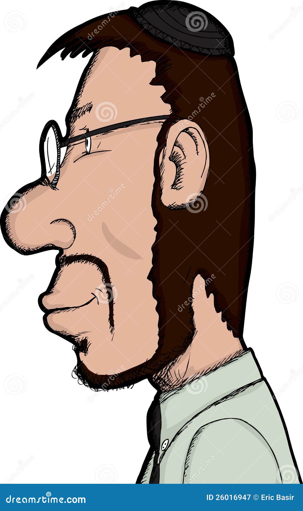 Smiling Jewish Man stock vector. Illustration of caucasian - 26016947