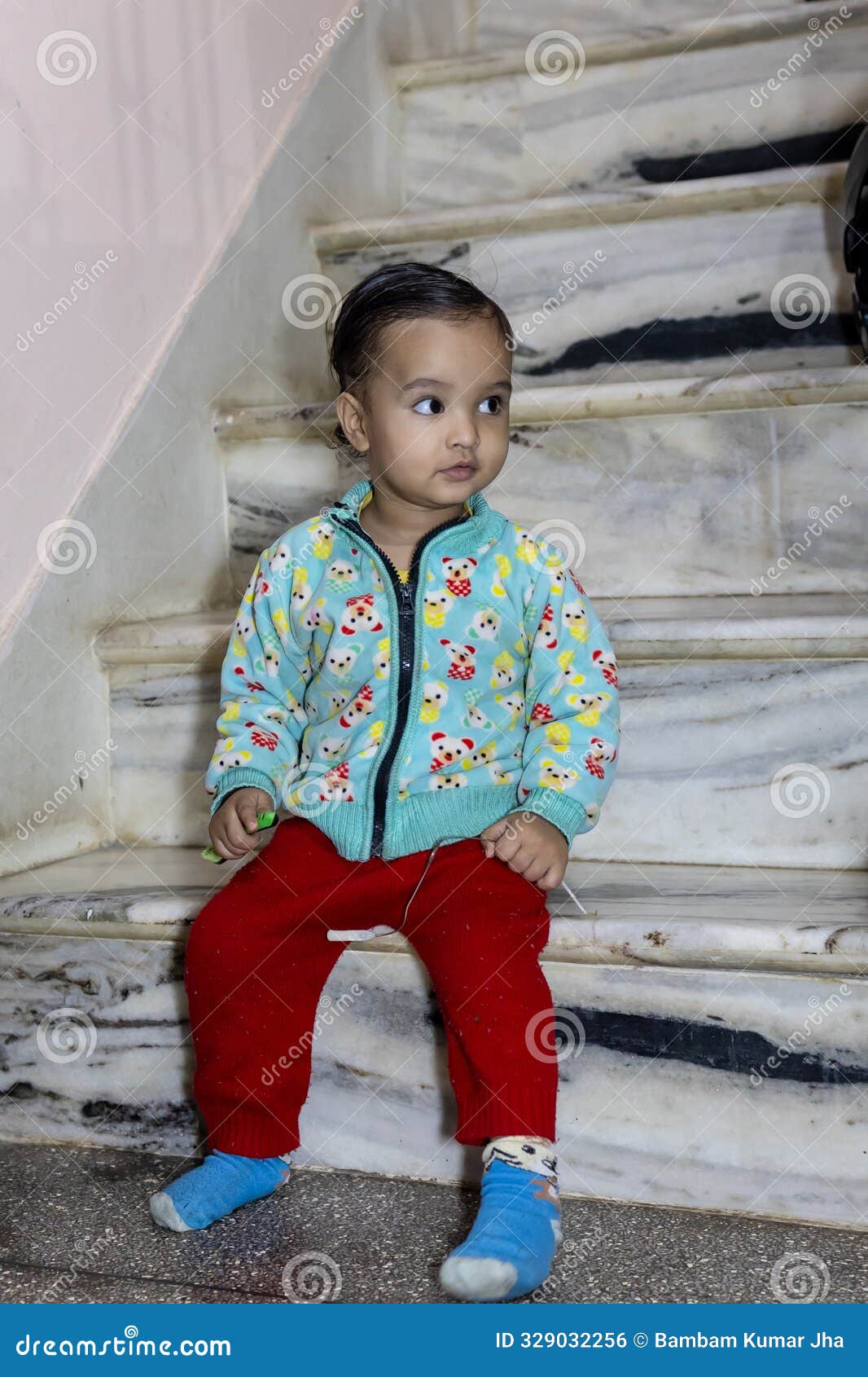 Smiling Kid Innocent Facial Expression at Indoor at Night Stock Photo ...
