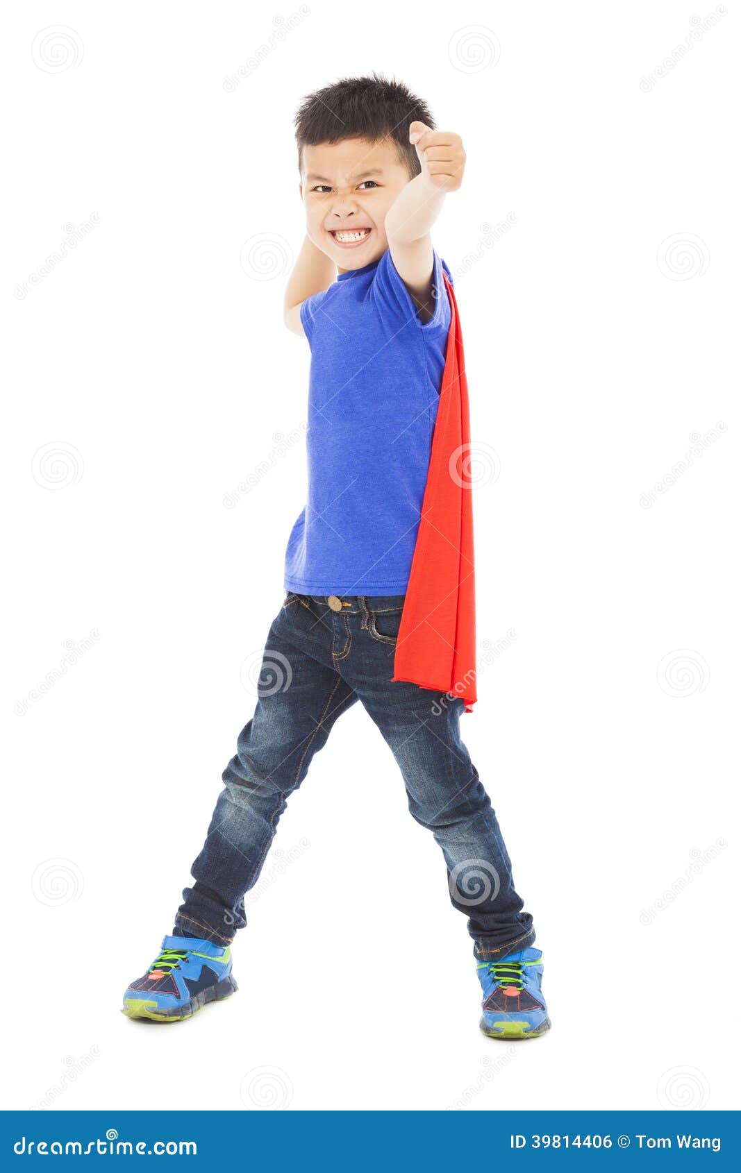 Smiling Kid Make a Fist To Attack Stock Photo - Image of childhood ...