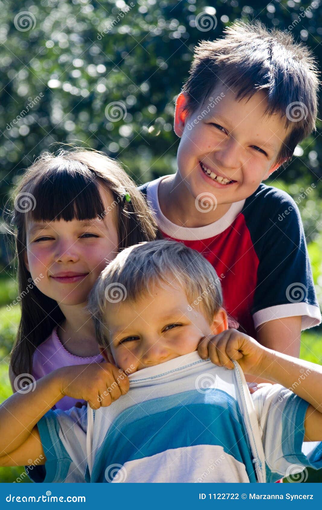 Smiling kids stock photo. Image of family, happiness, child - 1122722
