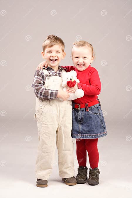 Smiling kids stock photo. Image of gift, portrait, girl - 1869468