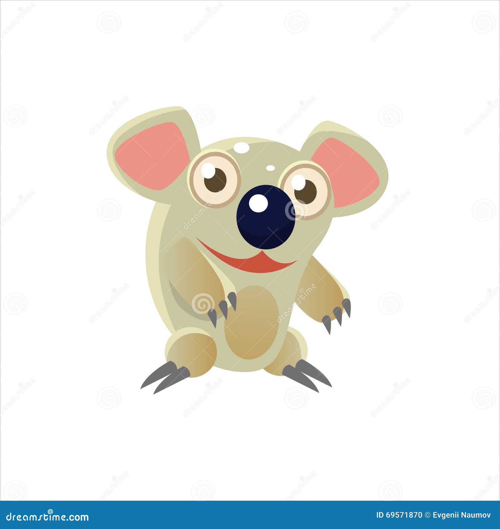 Smiling Koala Bear stock vector. Illustration of simple - 69571870