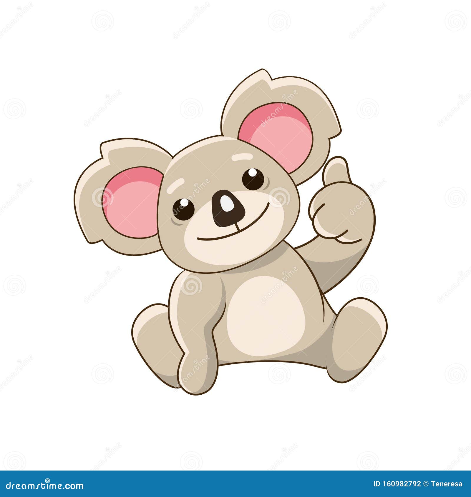 Smiling Koala Clinging To Tree Branch In Golden Hour Light, Australian ...