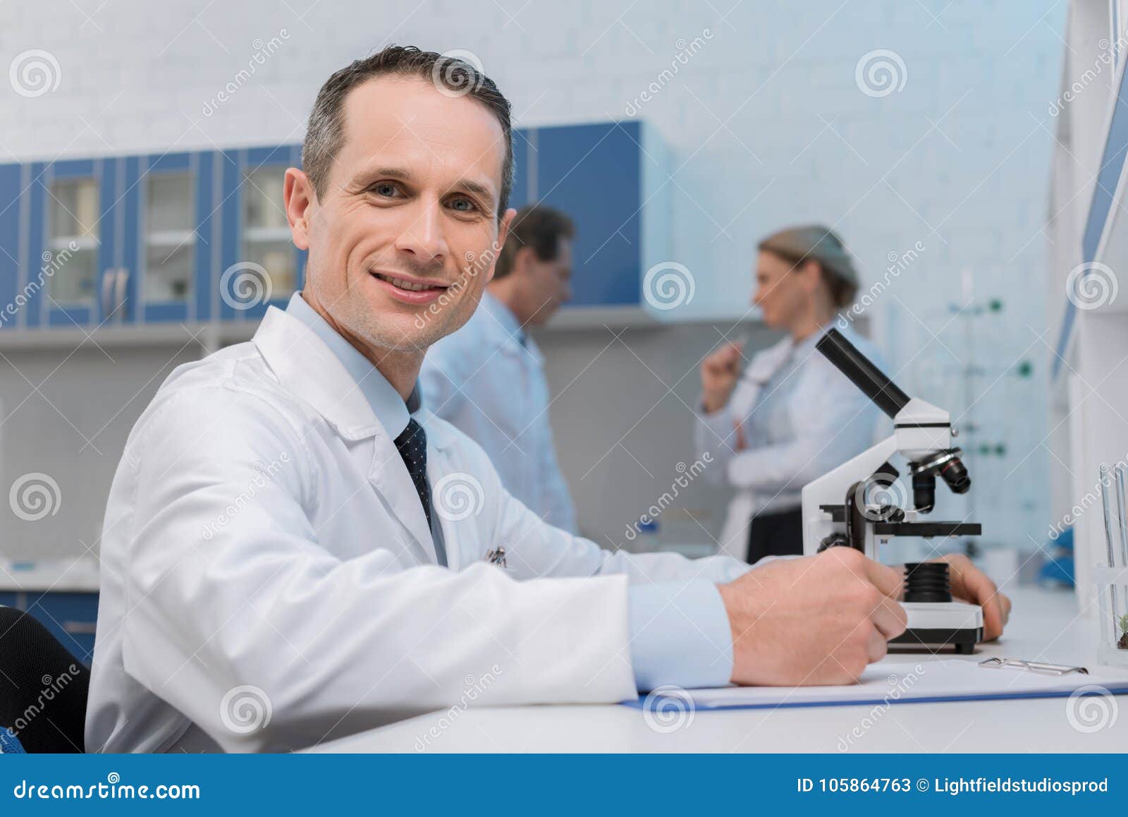 Lab Technician Taking Notes Stock Image - Image of write, researchers ...
