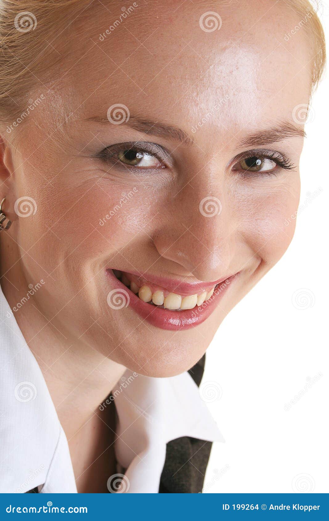 Smiling Lady stock photo. Image of eyes, hair, facial, cosmetics - 199264