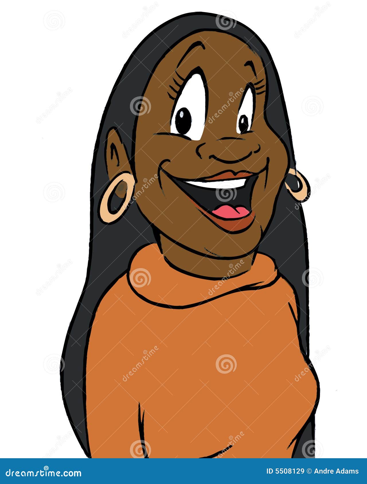 Smiling lady stock illustration. Illustration of cute - 5508129