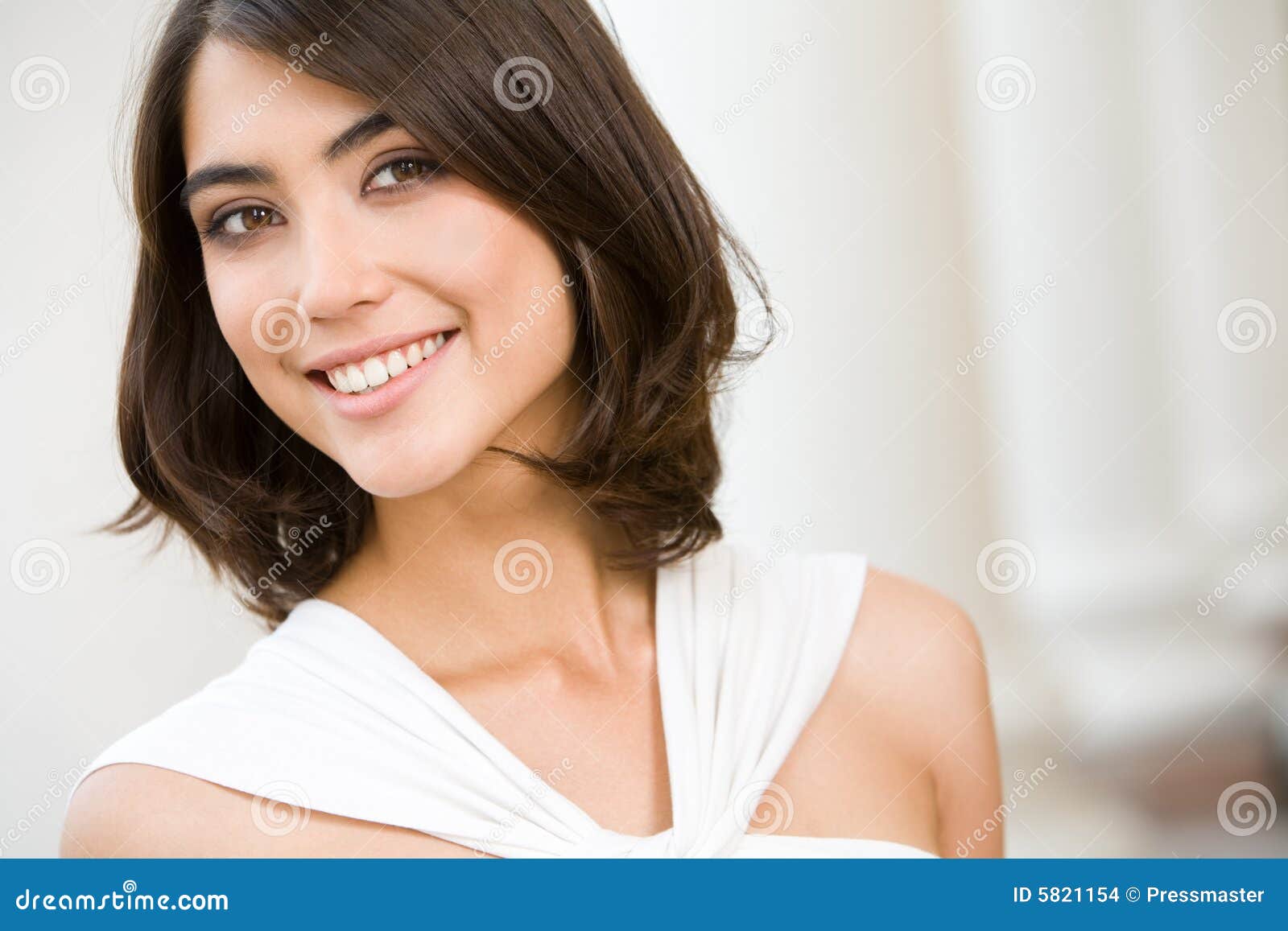 Smiling lady stock photo. Image of lady, look, chic, hair - 5821154