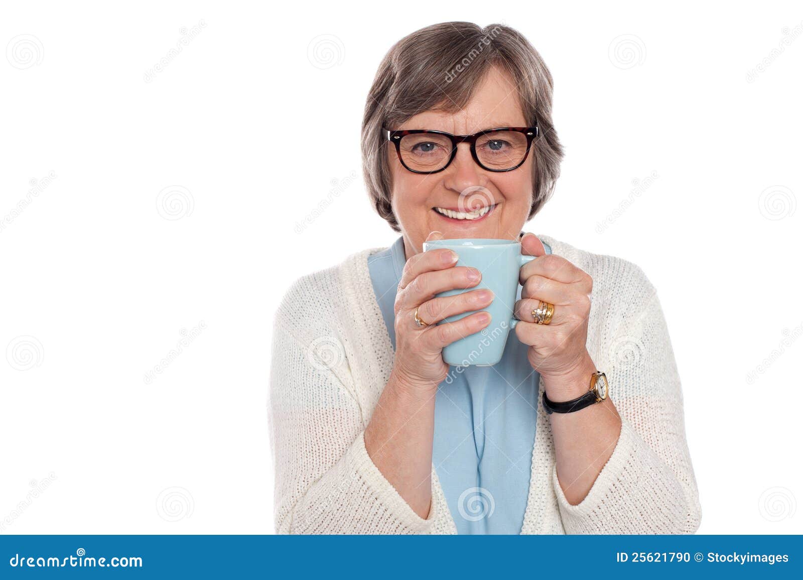 Smiling Lady Drinking Hot Coffee Stock Photo - Image of attractive ...