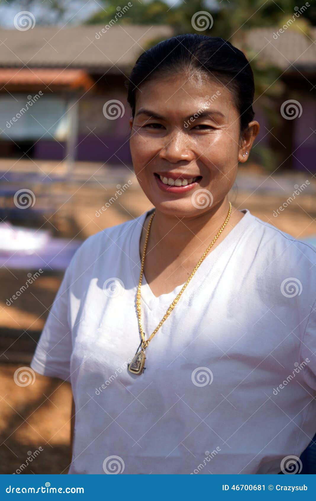 Smiling lady stock image. Image of portrait, women, relaxation - 46700681