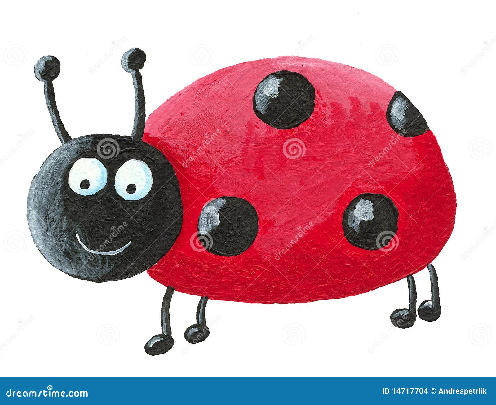 Smiling ladybug stock illustration. Illustration of ladybird - 14717704