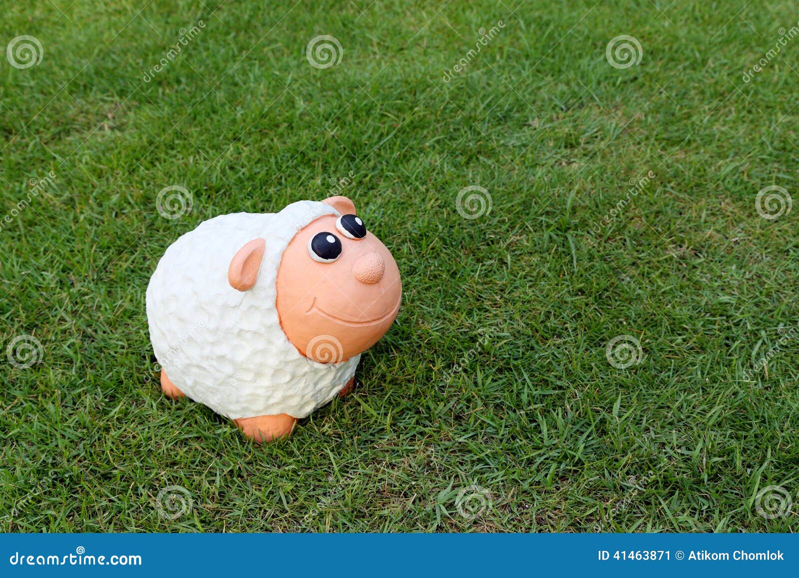 Smiling lamb on the grass stock image. Image of nature - 41463871