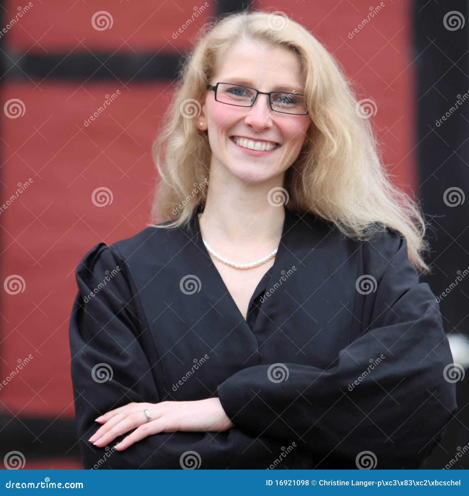 Smiling Law Student or Lawyer in a Robe Stock Photo - Image of lawyer ...