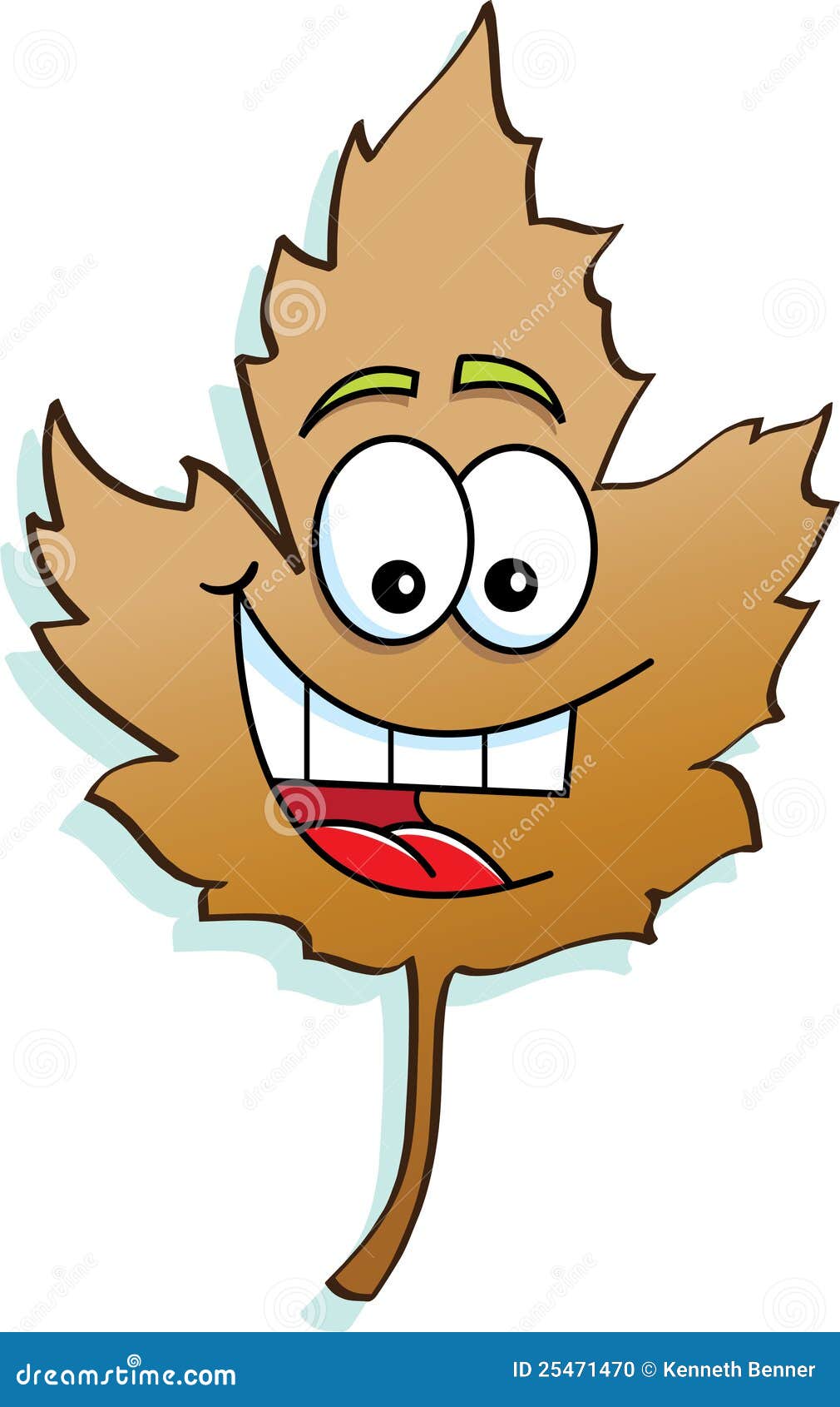 Smiling leaf stock vector. Illustration of leaf, fall - 25471470