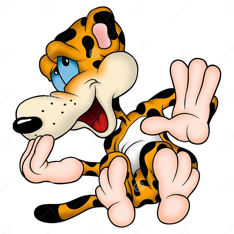 Smiling leopard stock illustration. Illustration of merry - 1960962