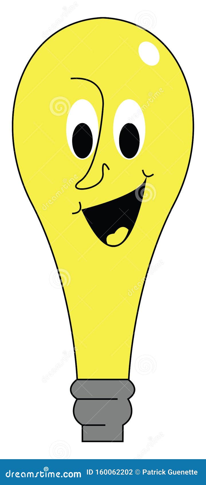 Smiling Light Bulbillustration Vector Stock Vector - Illustration of ...