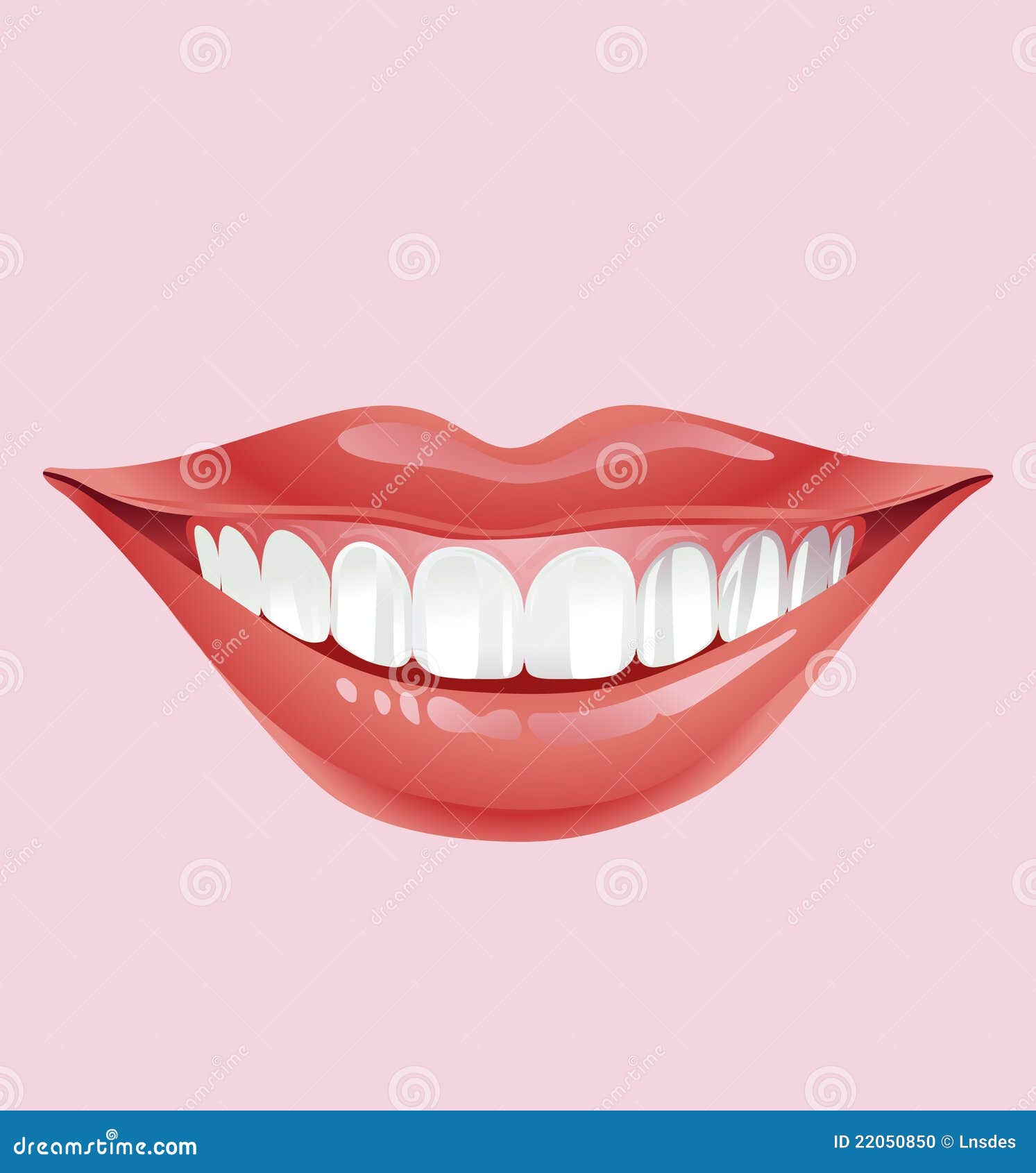 Smiling lips stock vector. Illustration of cute, sensuality - 22050850