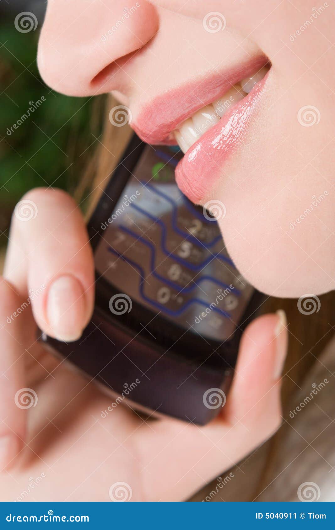 Smiling lips talking stock image. Image of mobile, person - 5040911