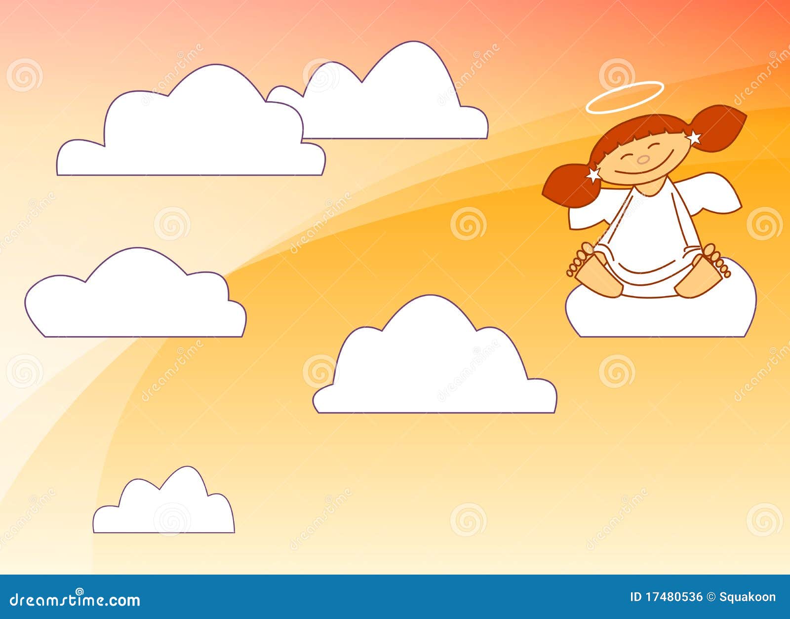 Smiling little angel stock illustration. Illustration of religion ...
