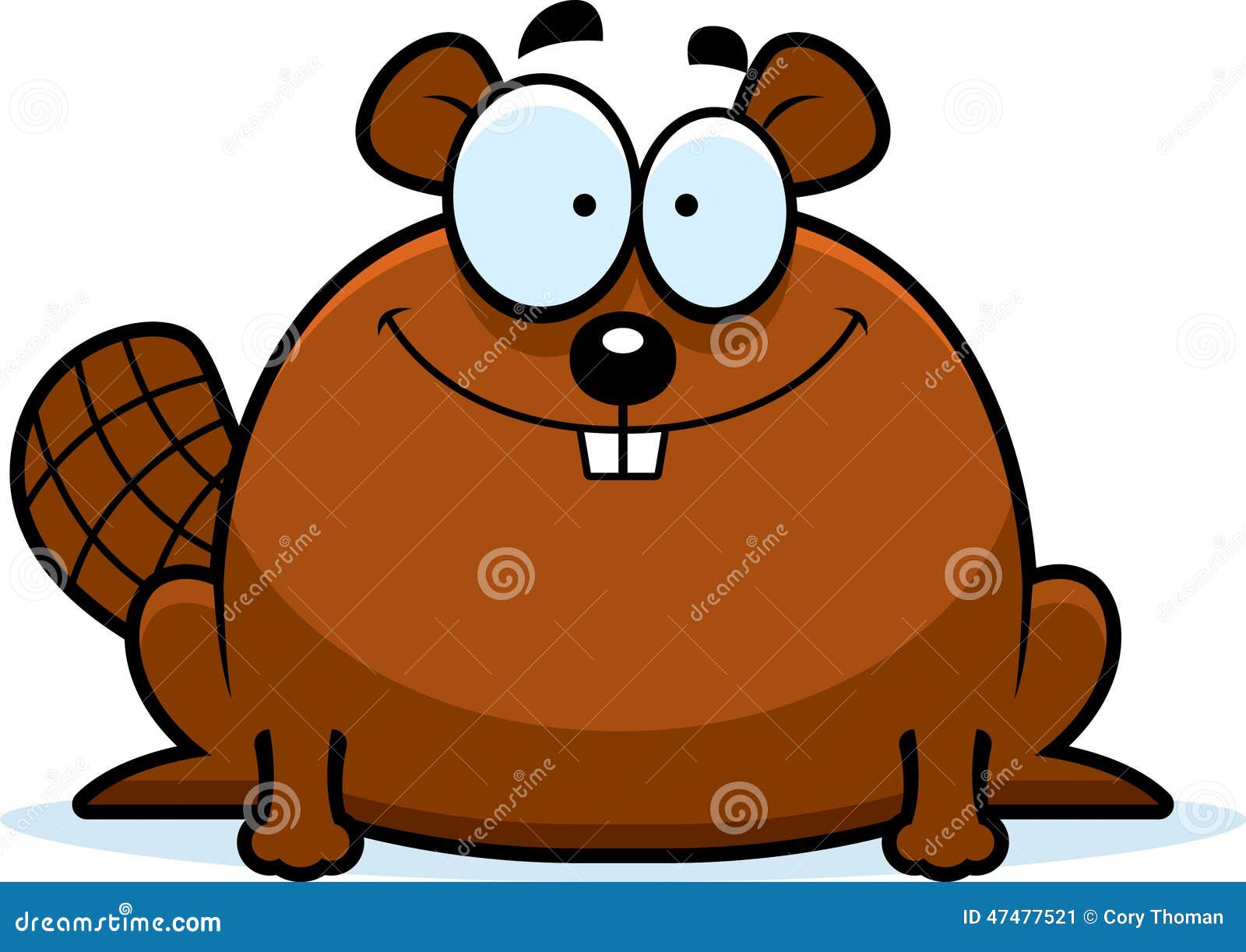 Smiling Little Beaver stock vector. Illustration of cartoon - 47477521