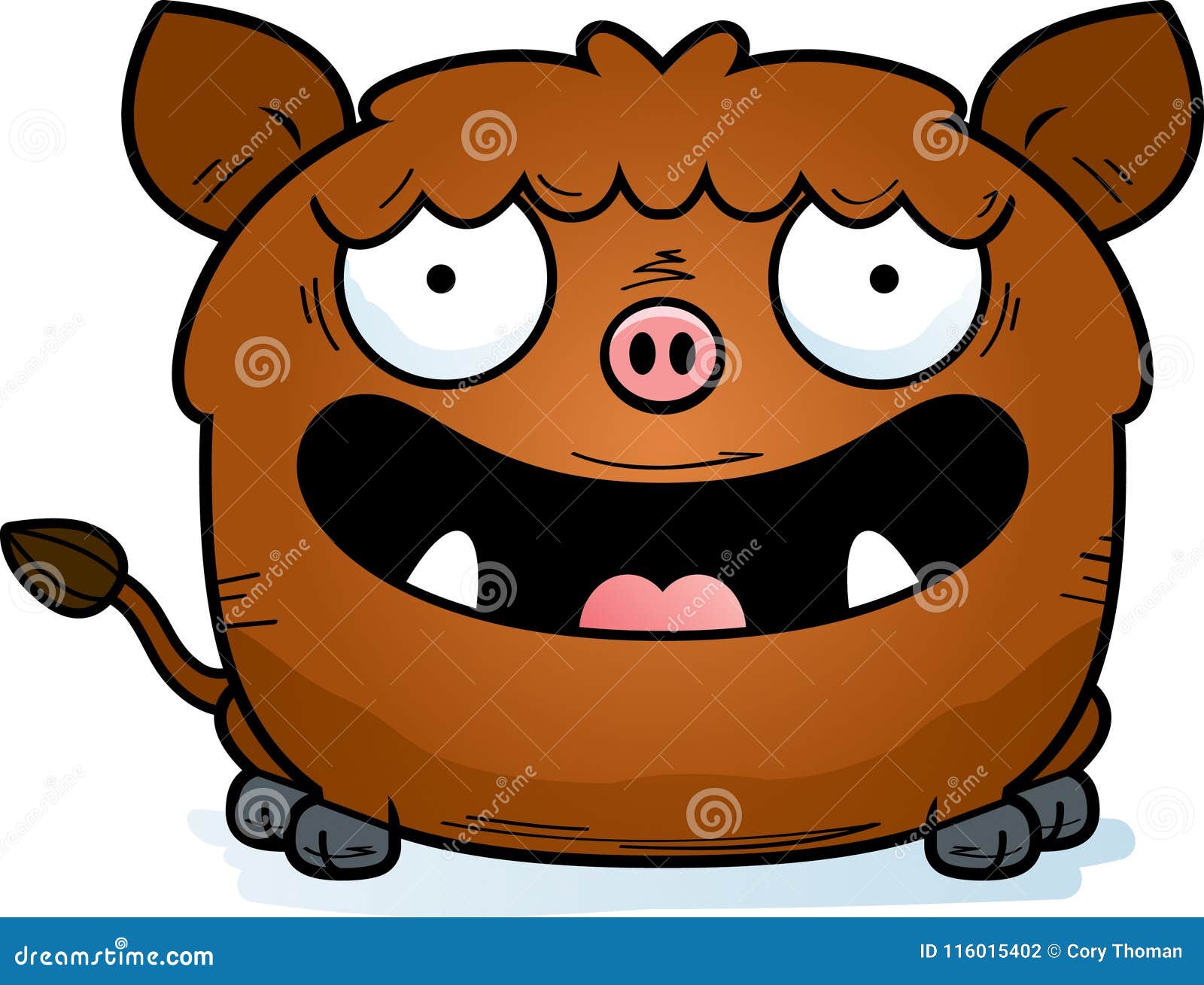 Smiling Little Boar stock vector. Illustration of animal - 116015402