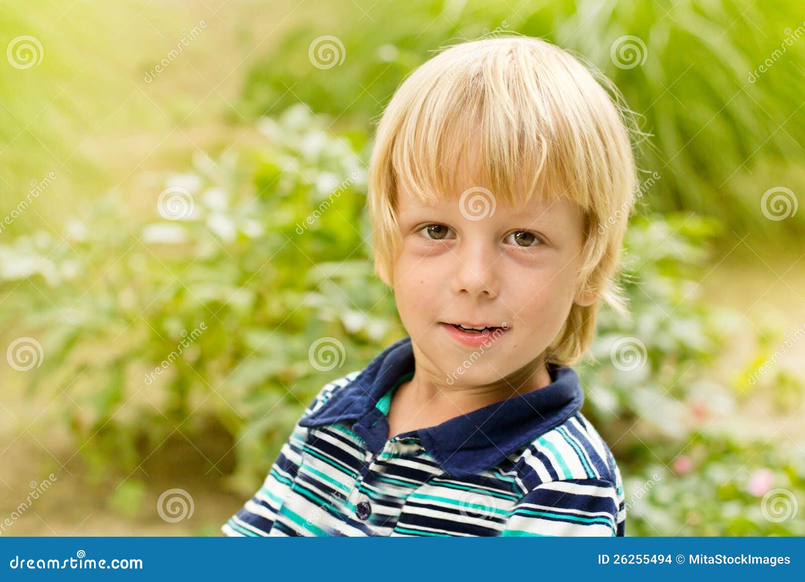 Smiling Little Boy in the Park Stock Photo - Image of face, cute: 26255494