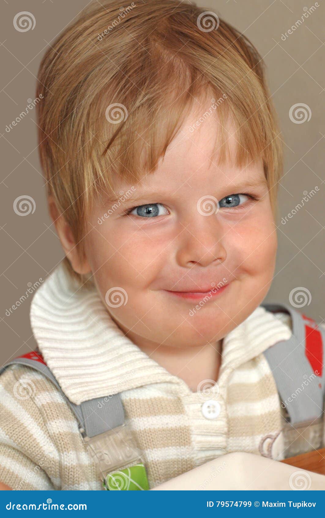 Smiling Little Boy Portrait Stock Image - Image of preschooler ...