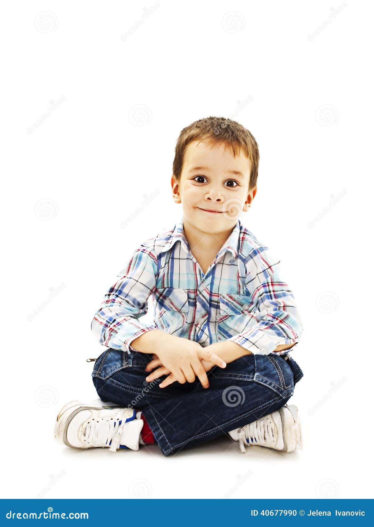 Child Sit Down On Floor