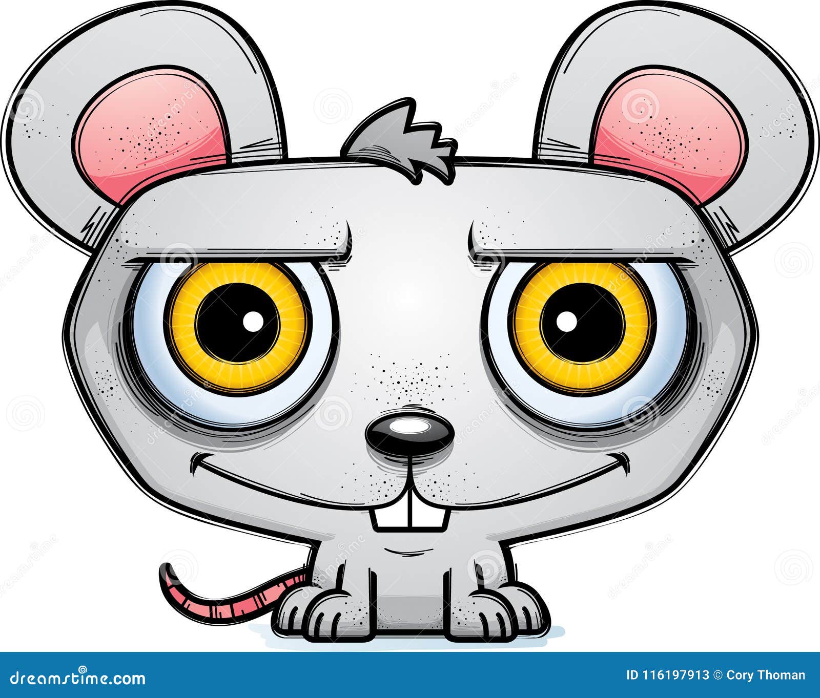 Smiling Little Cartoon Mouse Stock Vector - Illustration of animal ...
